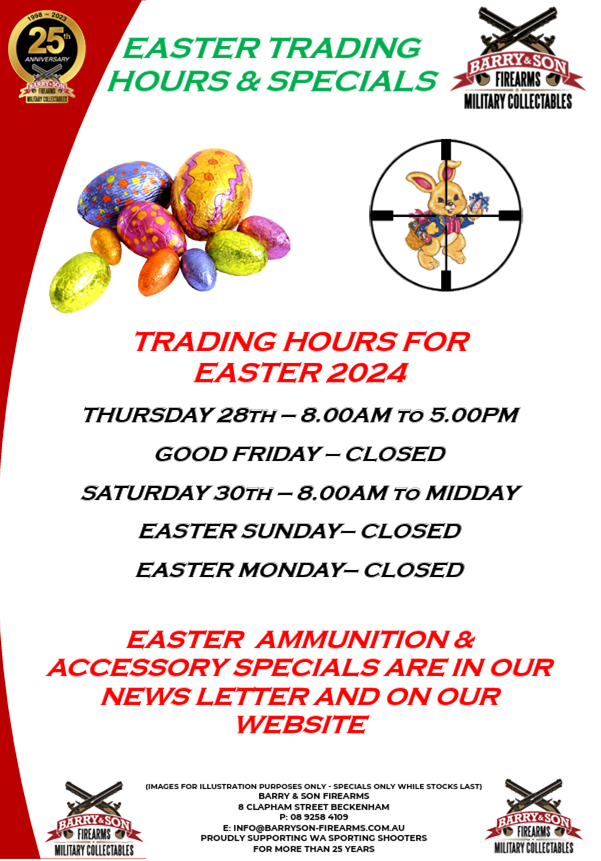 SPECIALS & NEW ARRIVALS – Barry & Son Firearms & Military Collectables