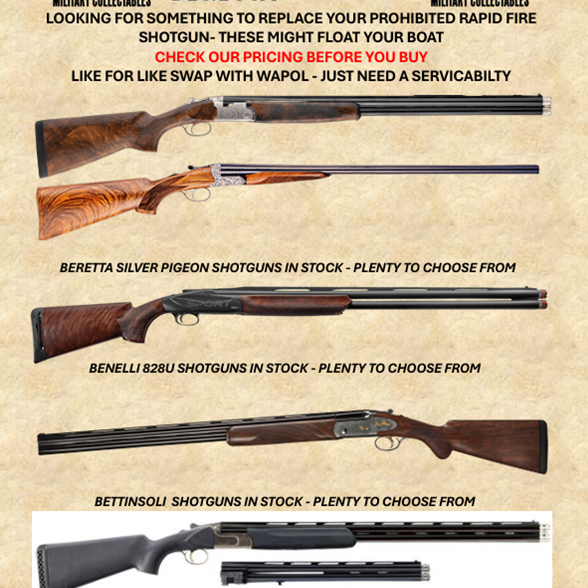 SPECIALS & NEW ARRIVALS — Barry & Son Firearms & Military Collectables